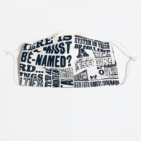 Accessories | Potter Head Newspaper Reusable Cloth Mask | Poshmark
